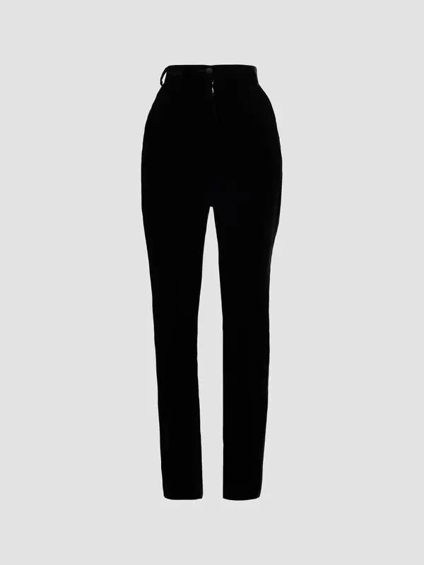 Dolce & Gabbana Velvet Skinny Pants - Nero