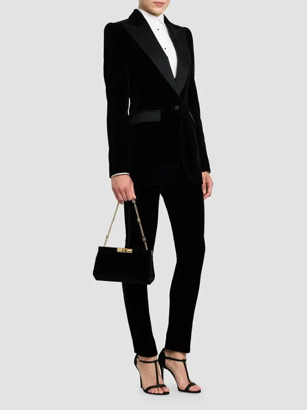 Dolce & Gabbana Velvet Skinny Pants