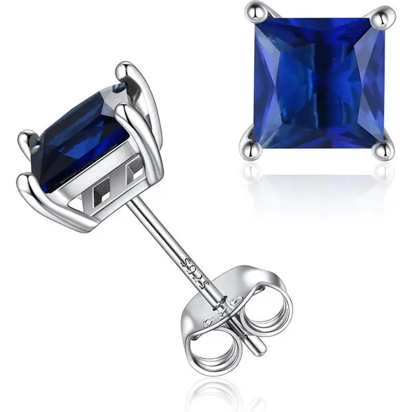 DONATELLO GIAN Name' Sterling Square Stud Earrings - Silver