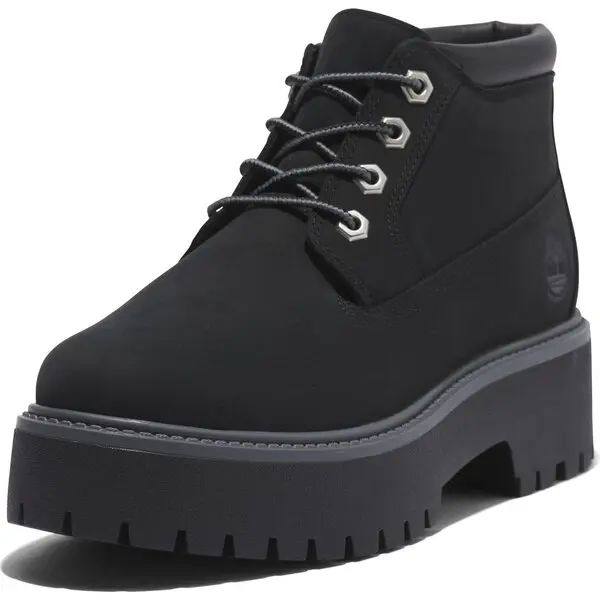 Timberland Stone Street Waterproof Platform Boots - Jet Black