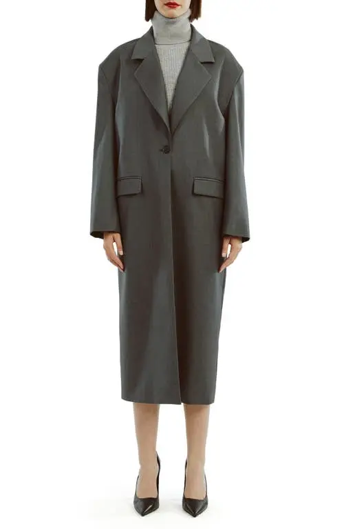 Bardot Maika Longline Coat - Dark Grey