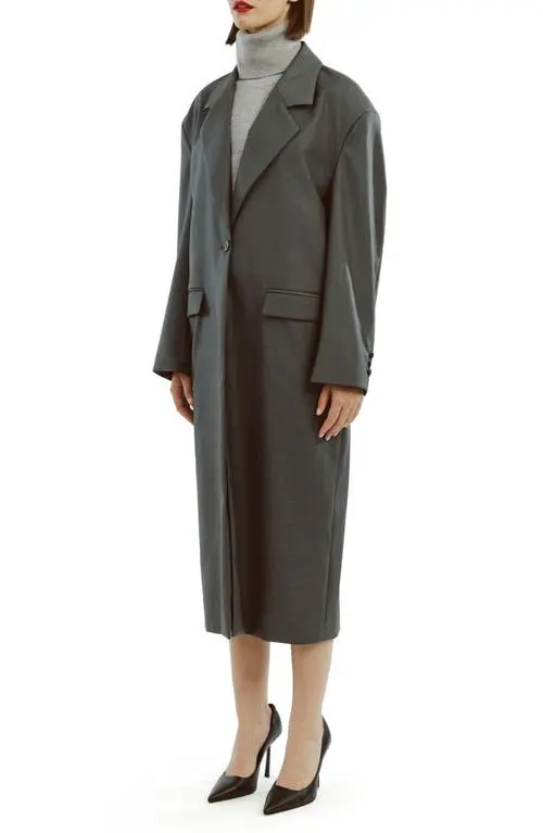 Bardot Maika Longline Coat - Dark Grey