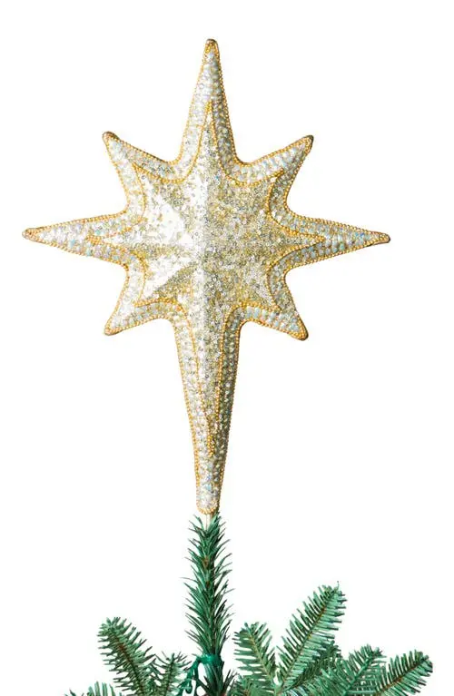 BALSAM HILL Bethlehem Beaded Star Tree Topper