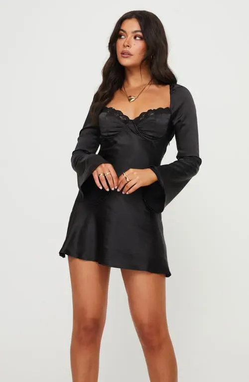Princess Polly Moniz Lace Trim Mini Dress