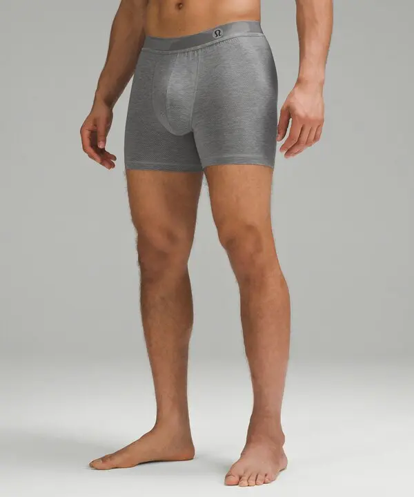 Lululemon Always In Motion Mesh Boxer 5 - Heathered Core Medium Grey