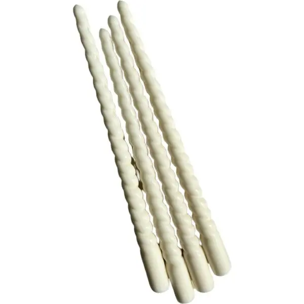 AARAM LUXE Spiral Taper Candlesset Of 2 - Natural