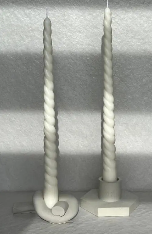 AARAM LUXE Spiral Taper Candlesset Of 2