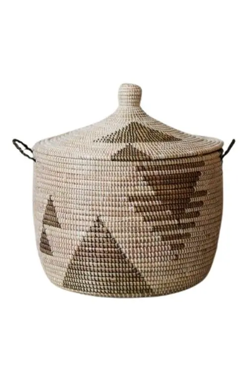 MBARE Dou Lid Storage Basket Graphic Print Low Storage