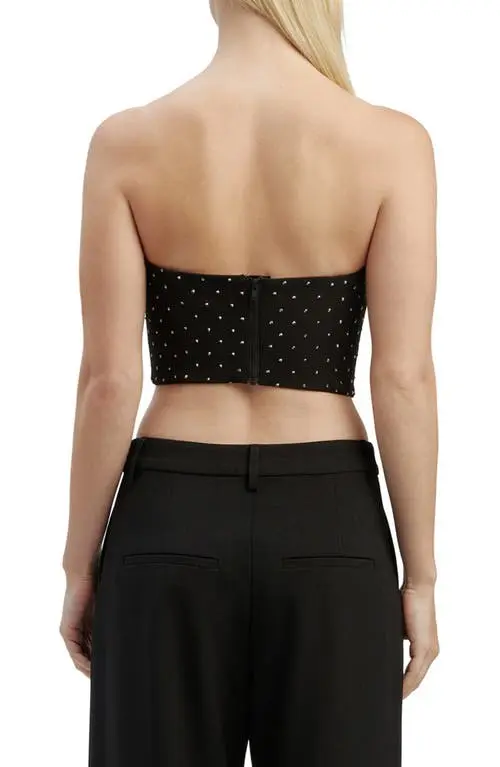 Bardot Eleni Embellished Velvet Corset Top