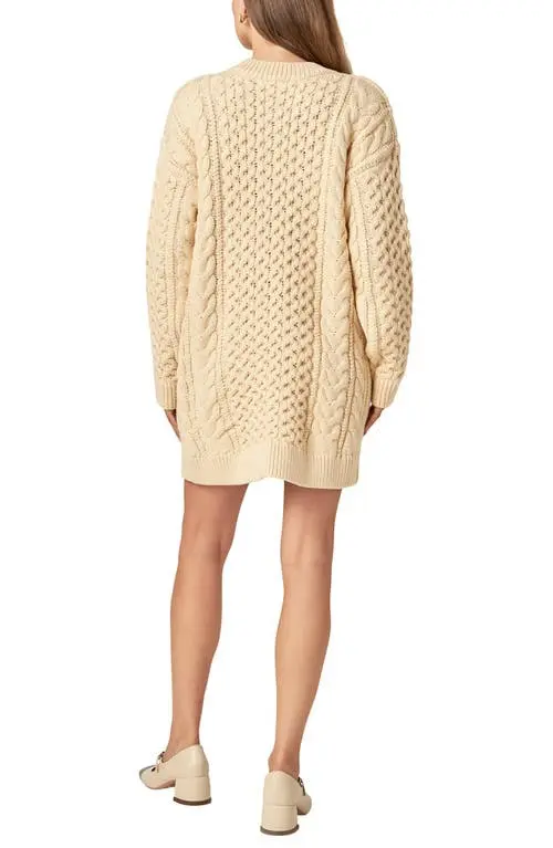 English Factory Cable Stitch Sweater Dress
