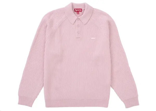 Supreme Small Box Polo Shirt Sweater - Pink
