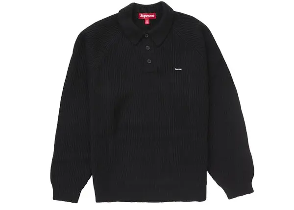 Supreme Small Box Polo Shirt Sweater - Black
