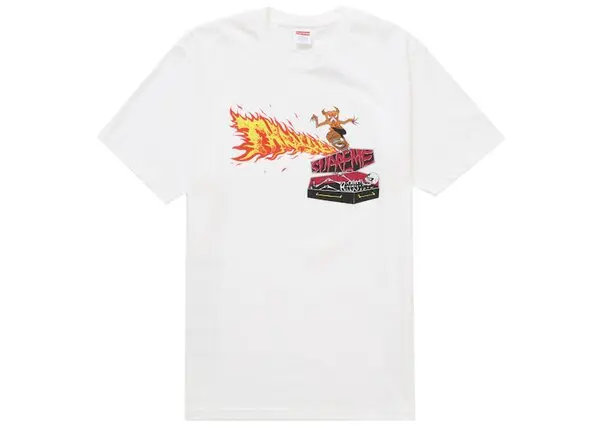 Supreme Thrasher Back Tail Tee Shirt - White