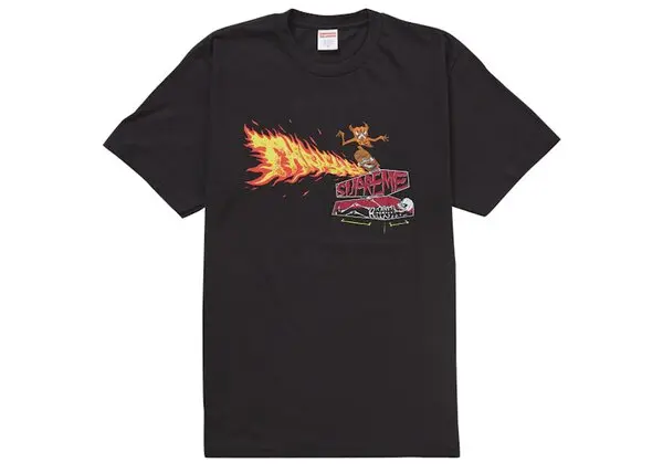 Supreme Thrasher Back Tail Tee Shirt - Black