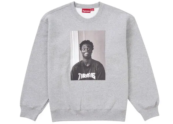 Supreme Thrasher Crewneck Sweatshirt - Heather Grey