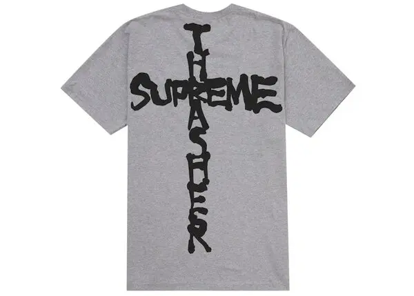 Supreme Thrasher Cross Tee Shirt - Heather Grey
