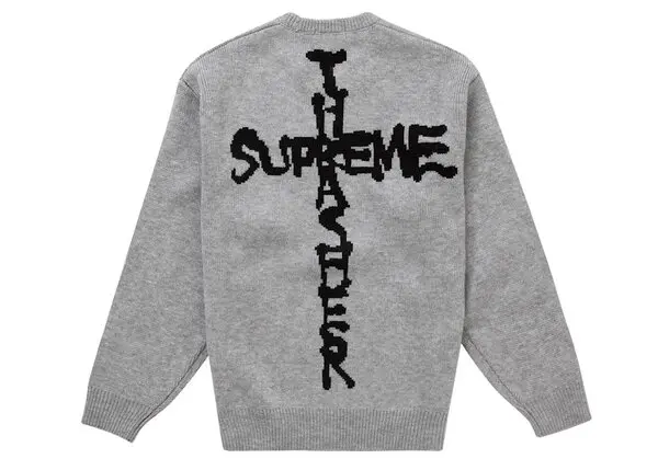 Supreme Thrasher Sweater - Heather Grey