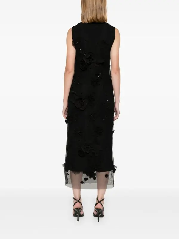 Viktor & Rolf Floral-appliqué Midi Dress