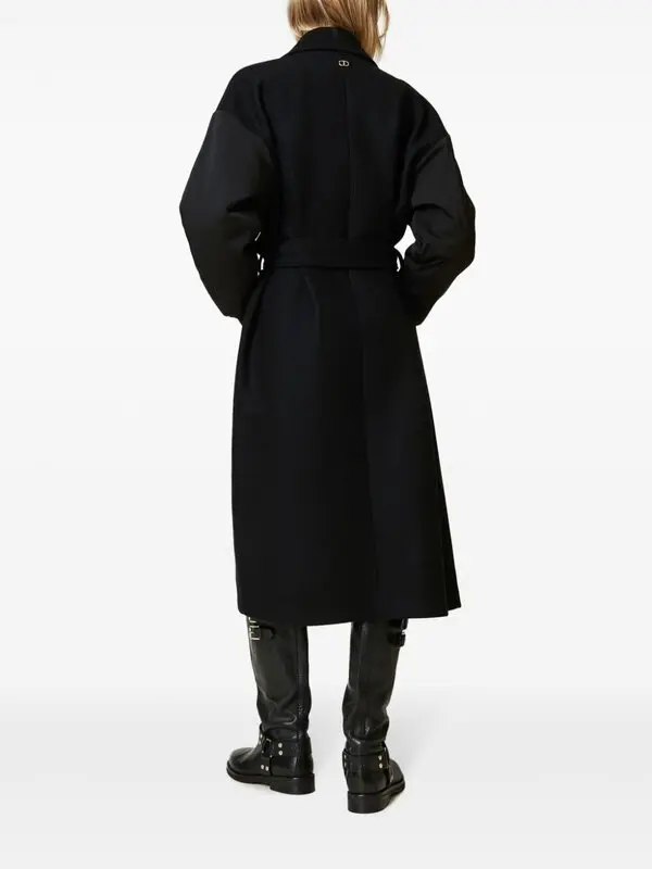 TWINSET Belted Felted Coat