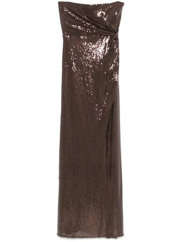 Alex Perry Strapless Sequined Gown