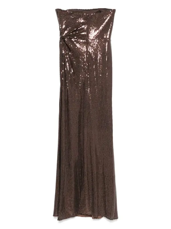 Alex Perry Strapless Sequined Gown