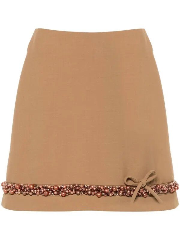 Viktor & Rolf Pearl-embellished Mini Skirt