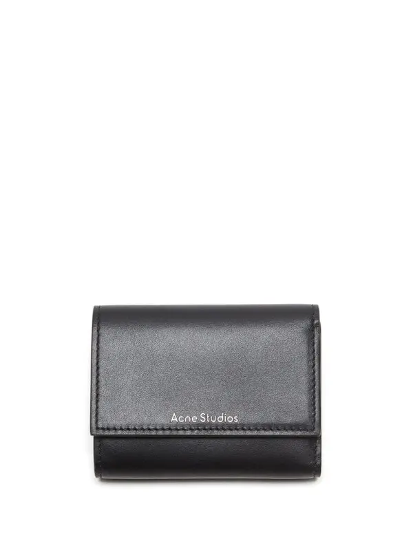 Acne Studios Tri-fold Leather Wallet - Black