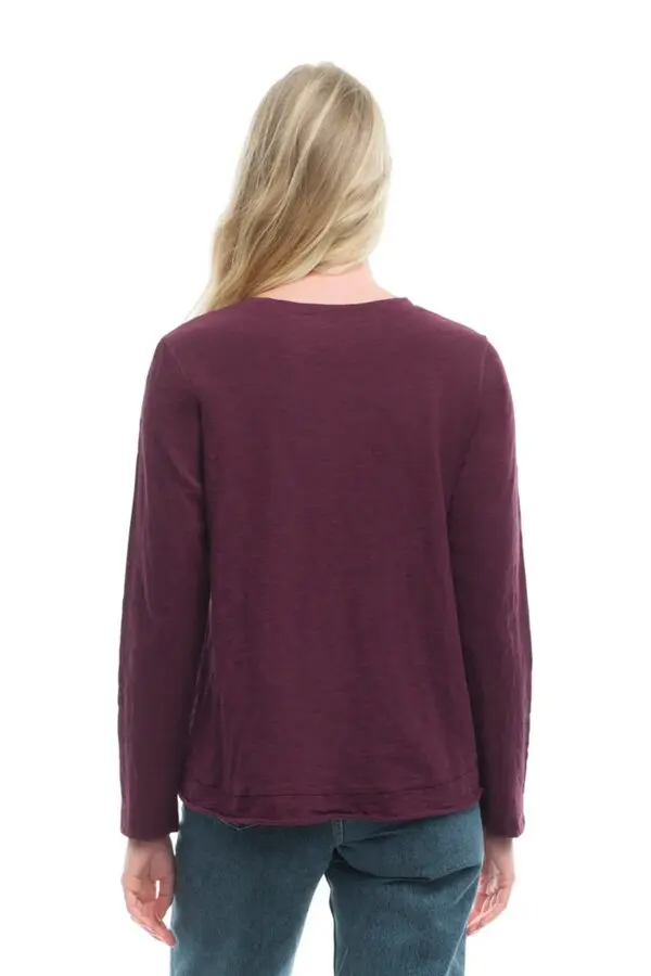 Wilt Boxy Slub Long Sleeve Crewneck Tee