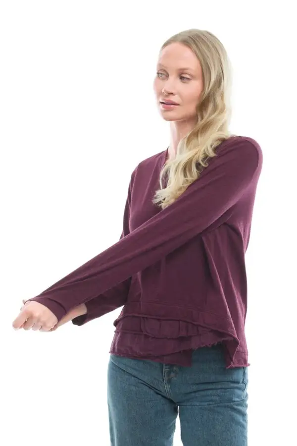 Wilt Boxy Slub Long Sleeve Crewneck Tee
