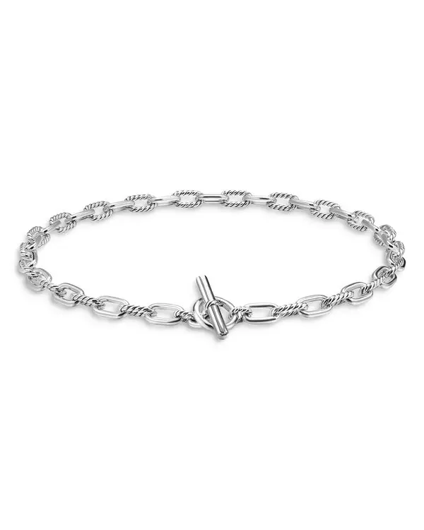 David Yurman Dy Madison Toggle Chain Necklace - Silver