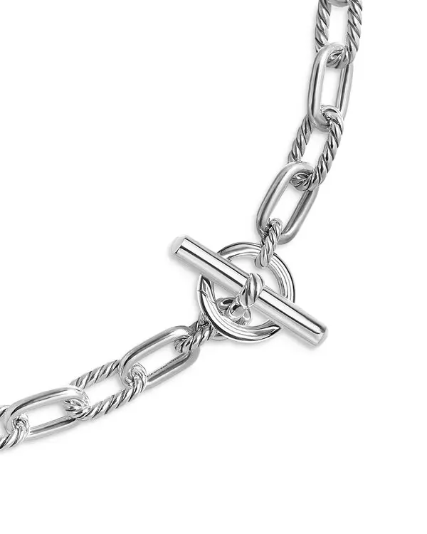 David Yurman Dy Madison Toggle Chain Necklace - Silver