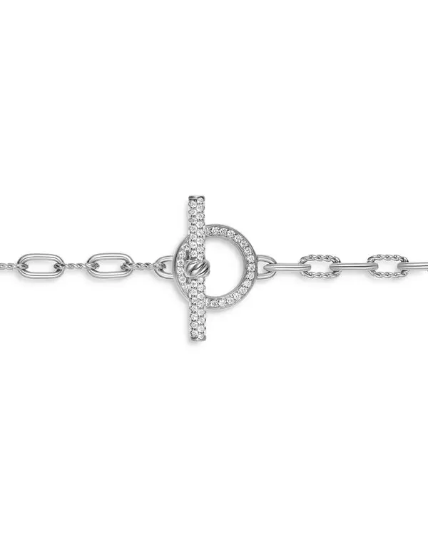 David Yurman Dy Madison Pave Diamond Toggle Chain Necklace