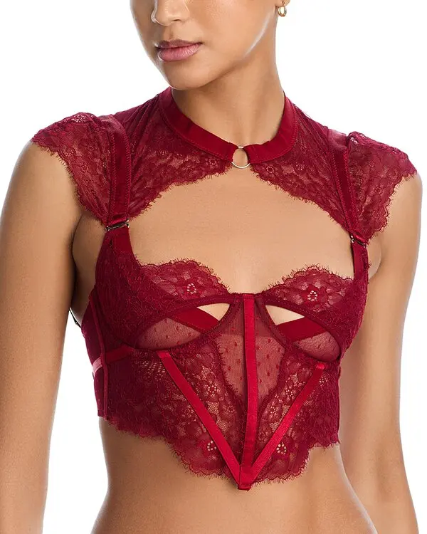 THISTLE AND SPIRE Minna Lace Bodice - Ruby