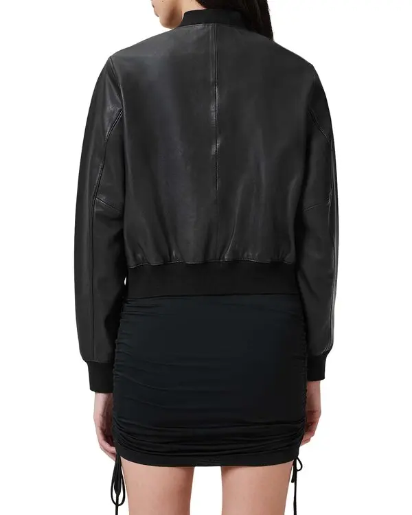 ALLSAINTS Orten Leather Bomber Jacket - Black