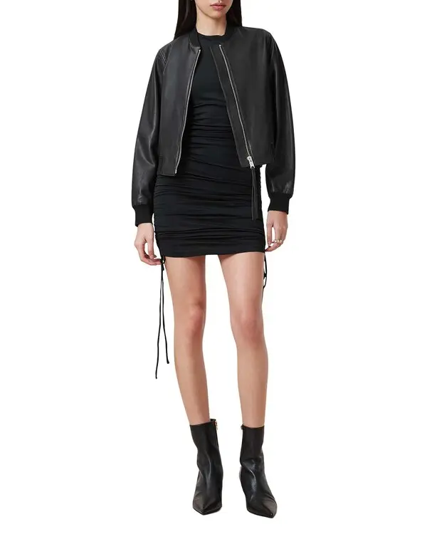 ALLSAINTS Orten Leather Bomber Jacket - Black