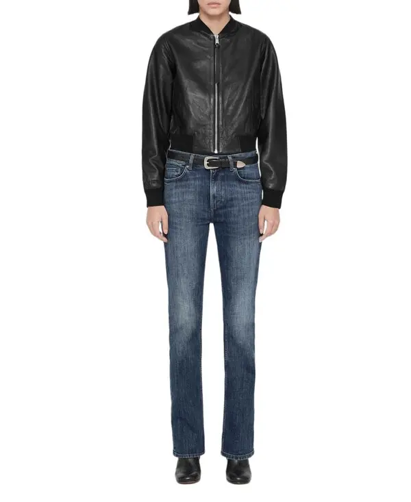 ALLSAINTS Orten Leather Bomber Jacket - Black
