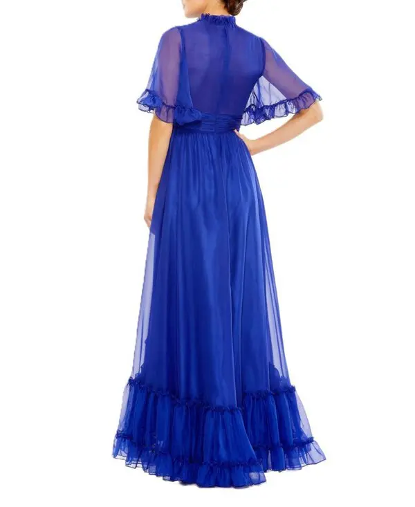 Mac Duggal High Neck Gown - Sapphire