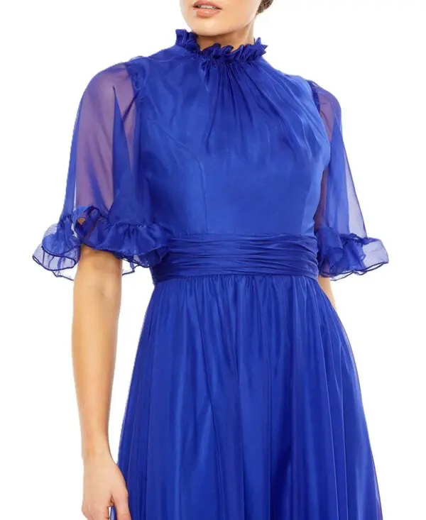 Mac Duggal High Neck Gown - Sapphire