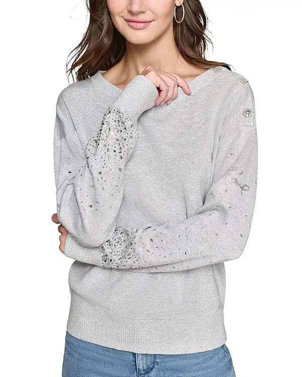 Karl Lagerfeld Paris Sequin Embellished Sweater