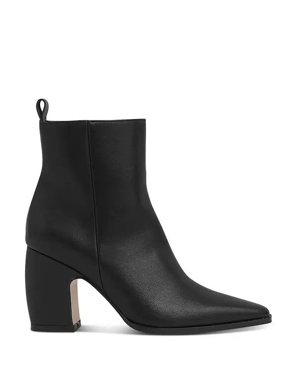 REISS Amy Almond Toe Ankle Boots - Black