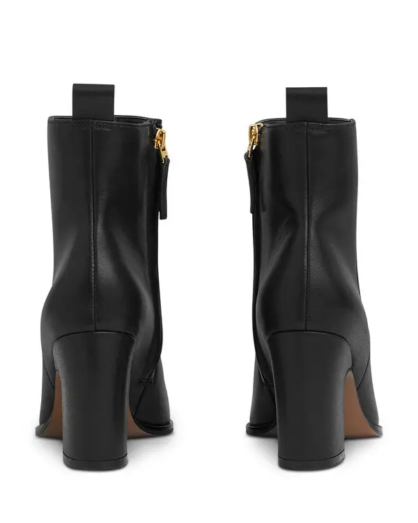 REISS Amy Almond Toe Ankle Boots - Black