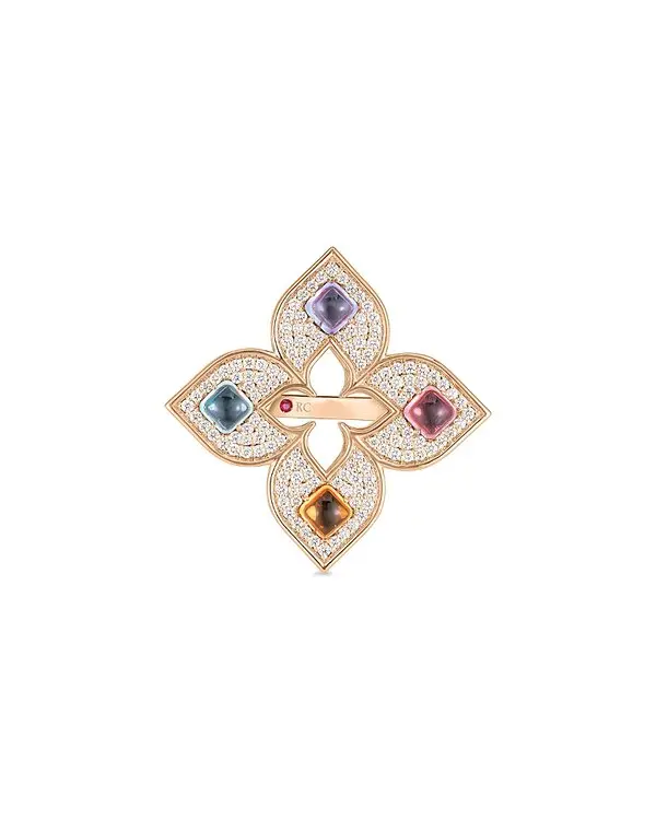 Roberto Coin 18k Rose Gold Venetian Princess Carnival Ring - Multi