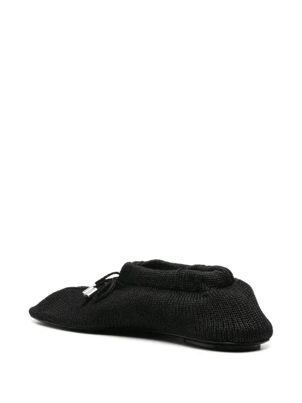 TOTEME Knitted Ballet Flats - Black
