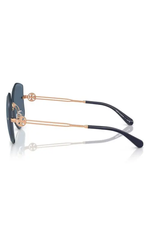 Tory Burch 58mm Irregular Sunglasses - Gold Amber