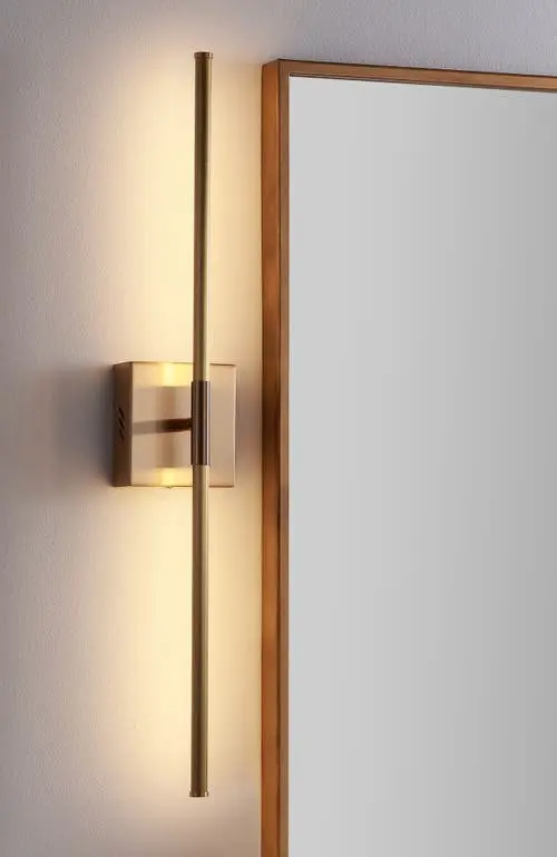 JONATHAN Y Makena Modern Minimalist Dimmable Integrated Led Metal Wall Sconce - Gold