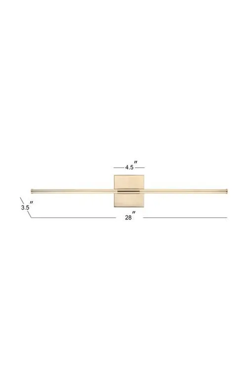 JONATHAN Y Makena Modern Minimalist Dimmable Integrated Led Metal Wall Sconce - Gold