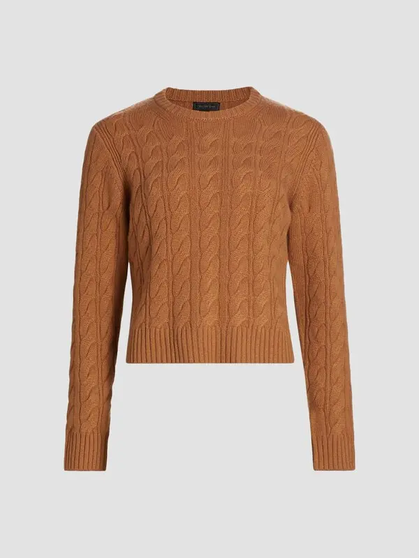 SAKS FIFTH AVENUE Cable-knit Cashmere Pullover - Macchiato