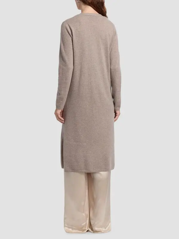 SAKS FIFTH AVENUE Collection Cashmere Open-front Duster - Pebble Heather