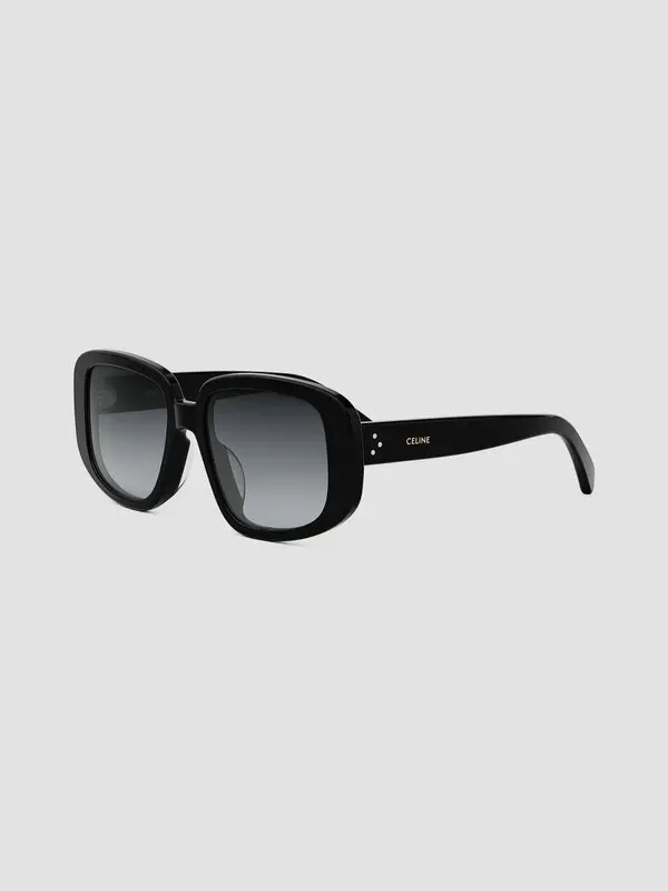 Celine Three Dots 55mm Geometric Sunglasses - Gradient Grey Black
