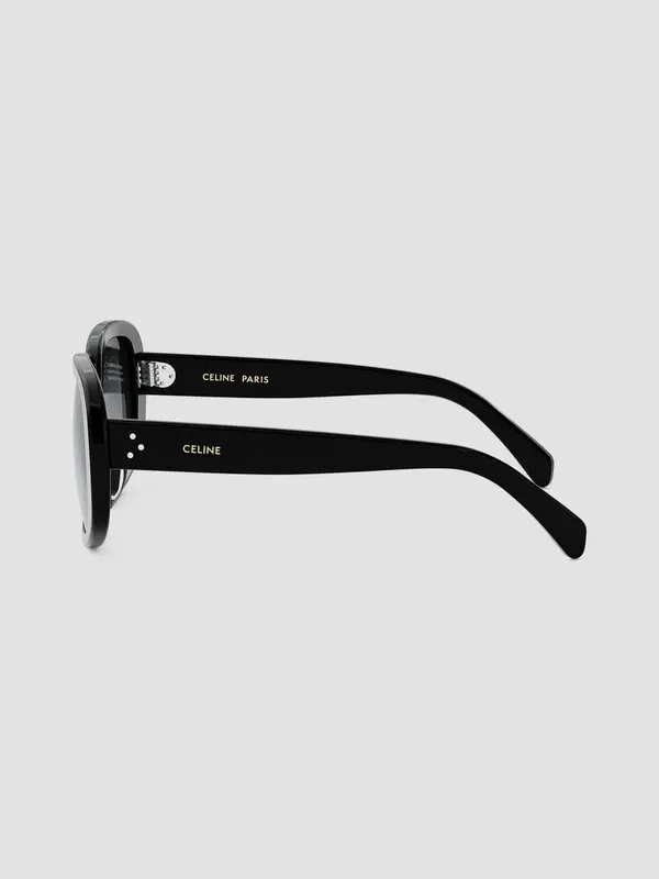 Celine Three Dots 55mm Geometric Sunglasses - Gradient Grey Black